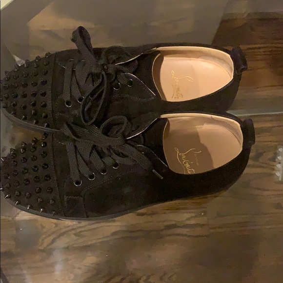 Christian Louboutin | Shoes | Louis Junior Spikes Sneaker In Black ...
